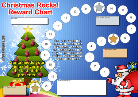 Christmas Rocks Reward Chart Download – Rewarding Kids